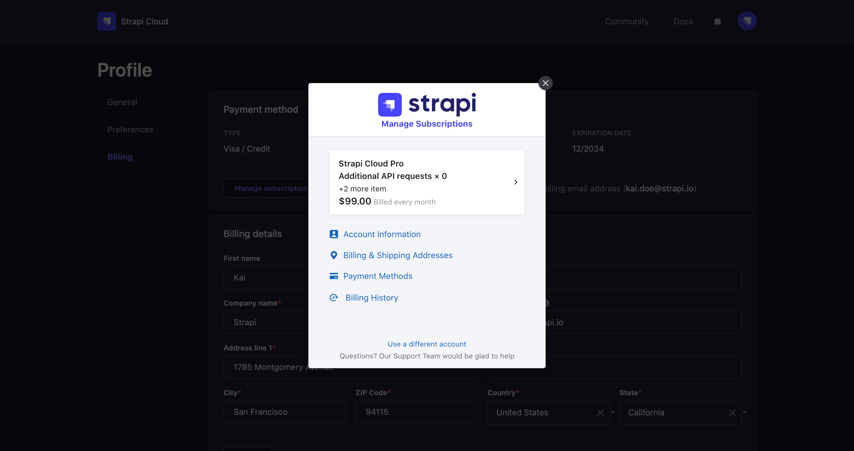Account Settings | Strapi 中文网